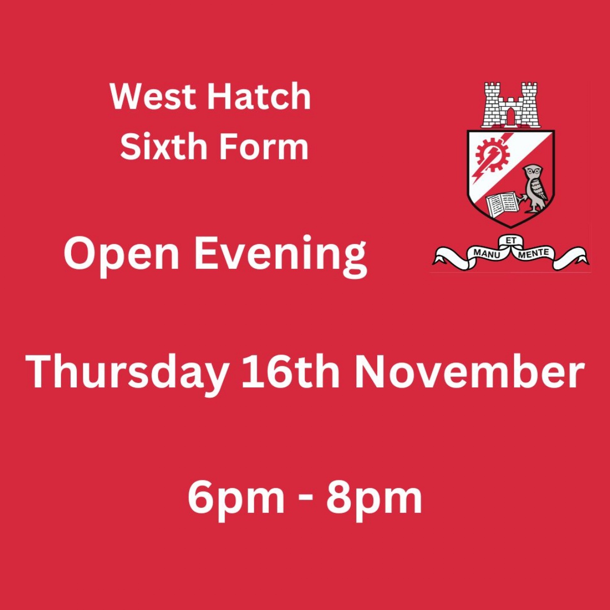 Sixth Form Open Evening - West Hatch High School